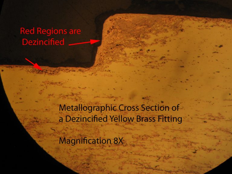 Brass Plumbing Failure Analysis: Dezincification | Read Consulting